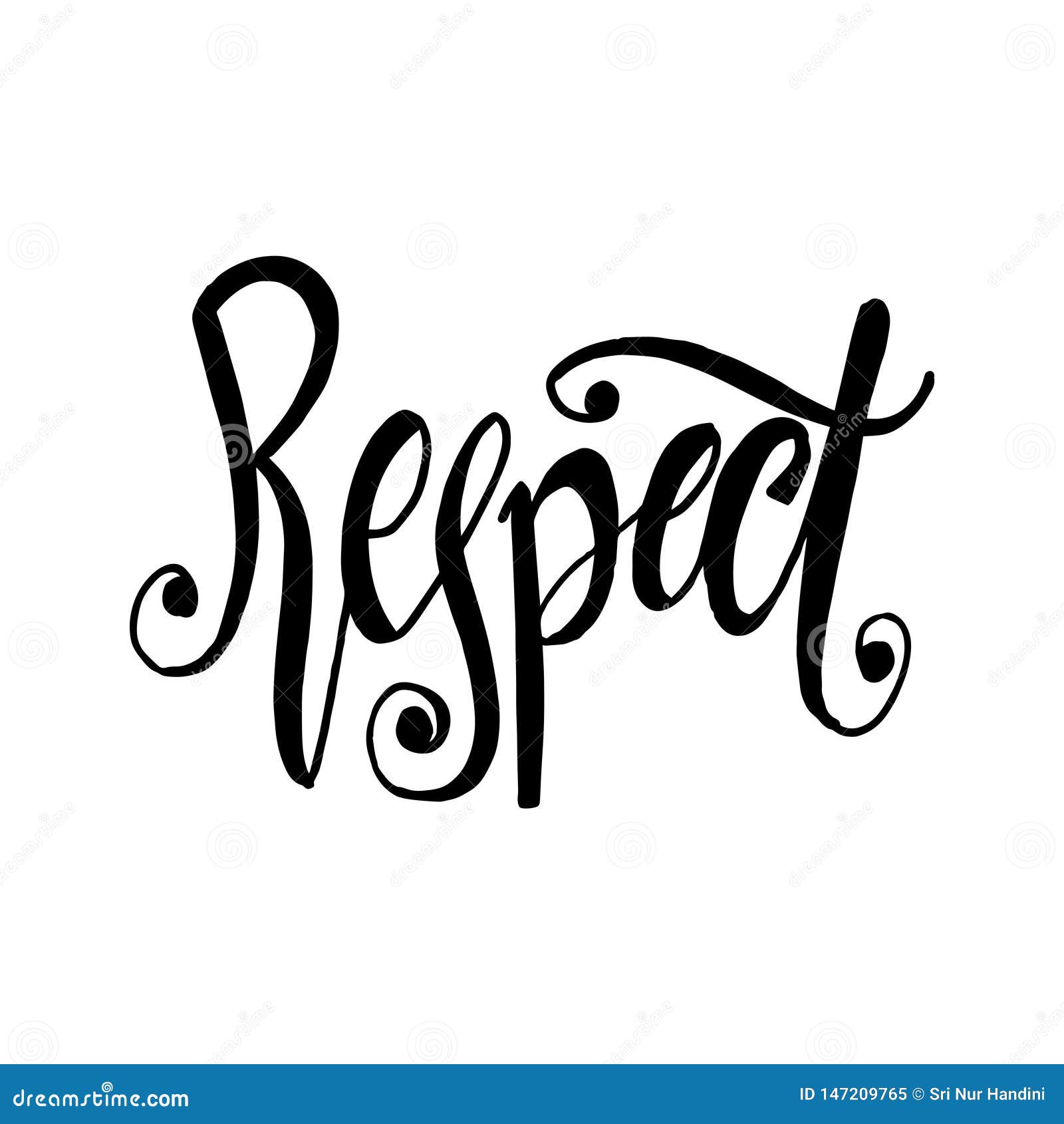 Respect Hand Lettering. Vector Illustration Ilustração Stock ...