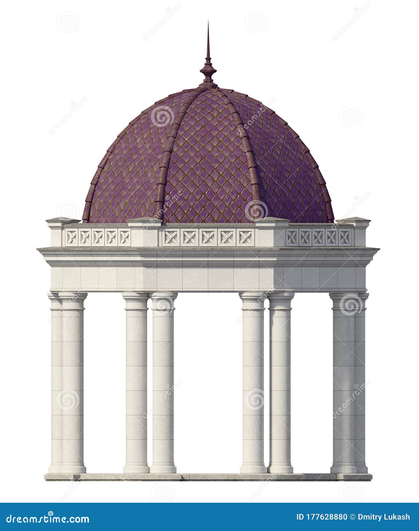 Rotunda . Architecture. Exterior. 3D Rendering Stock Illustration ...