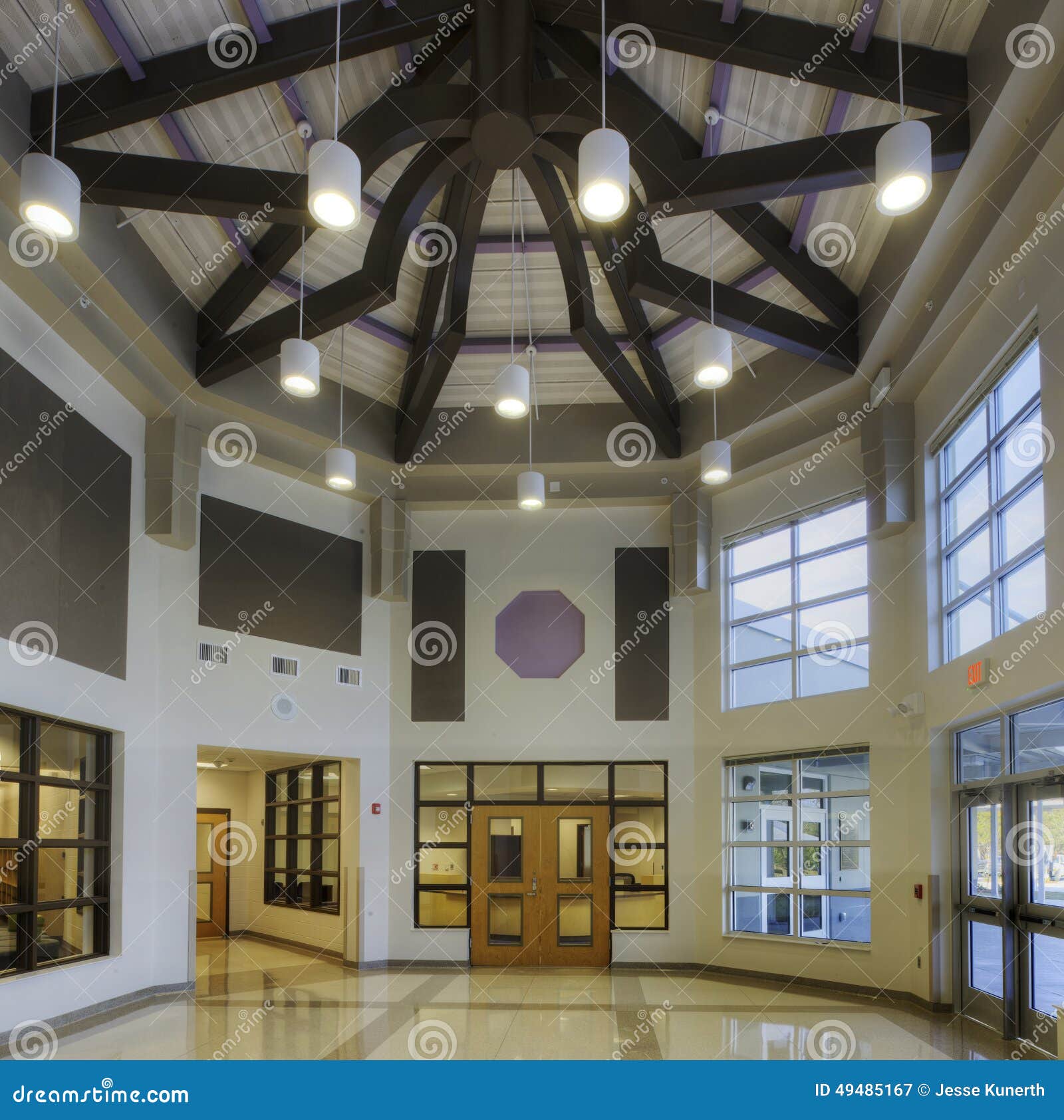 Rotunda at Elementary School Stock Image - Image of interior, education ...