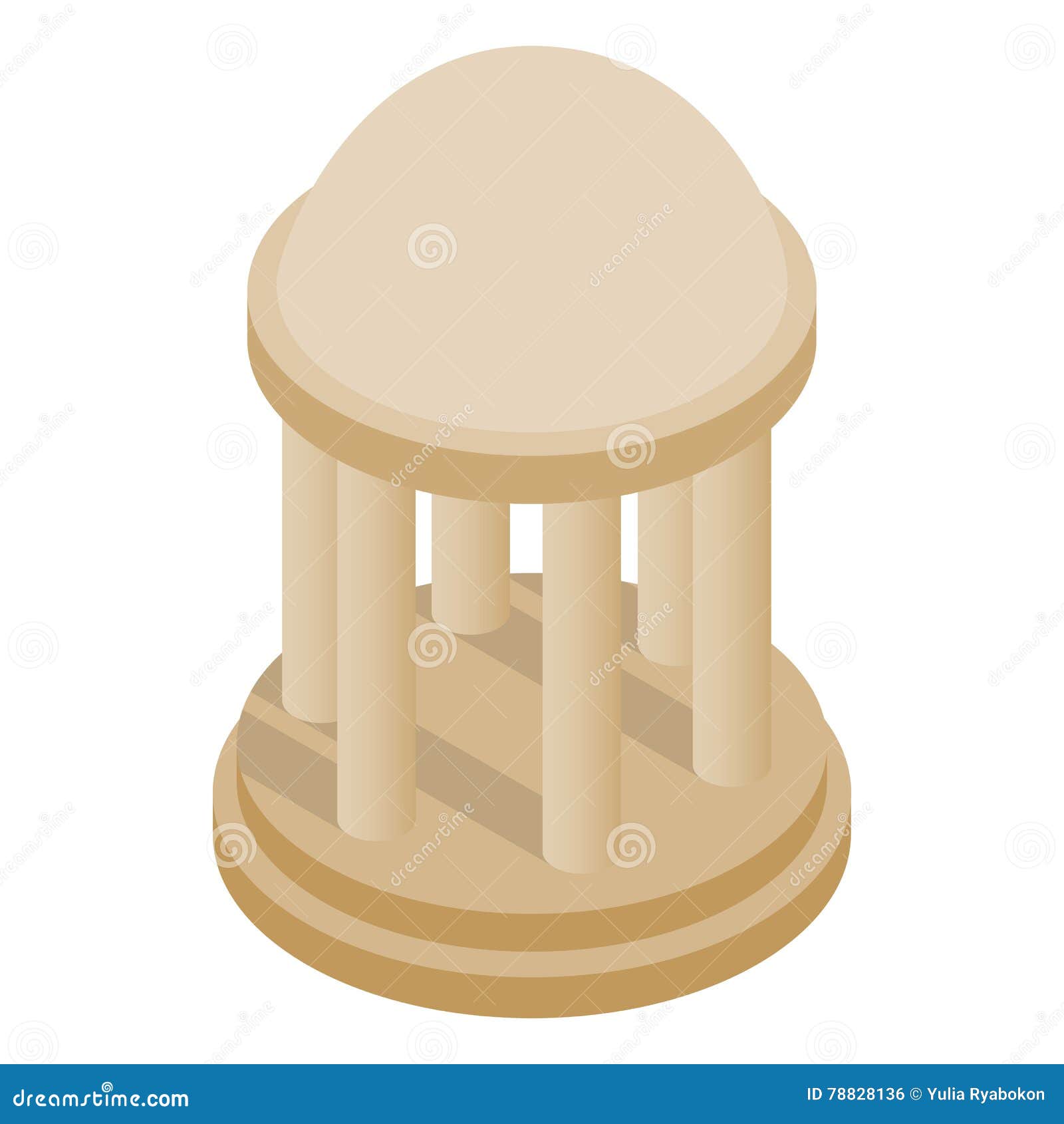 Rotunda Icon, Isometric 3d Style Stock Vector - Illustration of ancient ...