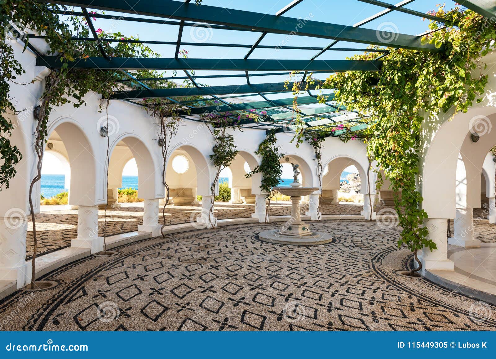 Rotunda in Kalithea Rhodes, Greece Stock Image - Image of calitea ...