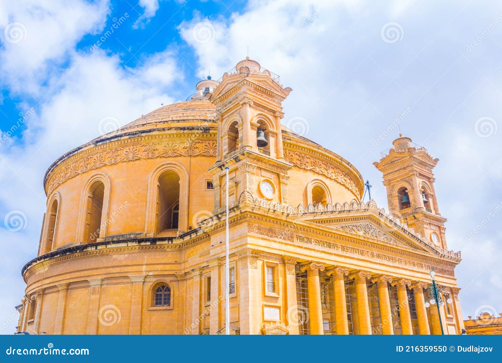 Rotunda in Mosta, Malta stock photo. Image of travel - 216359550