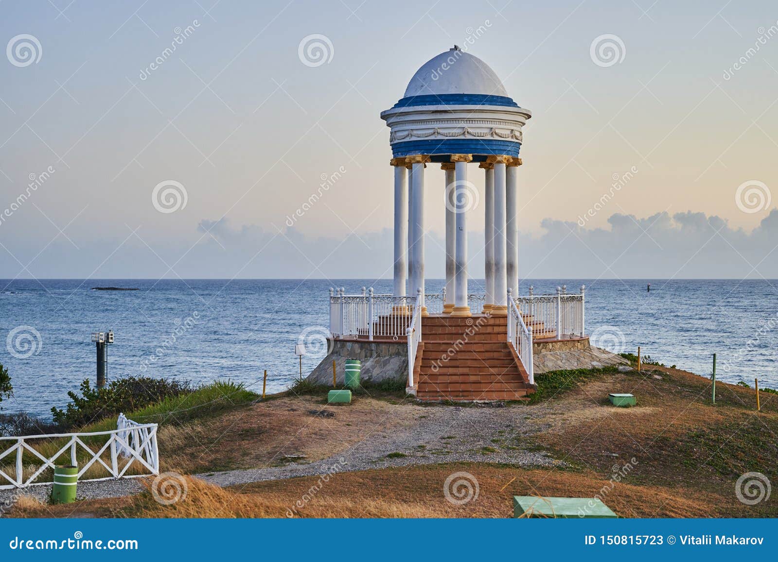 Rotunda on the Ocean. Beautiful Seascape with Architectural Structure ...