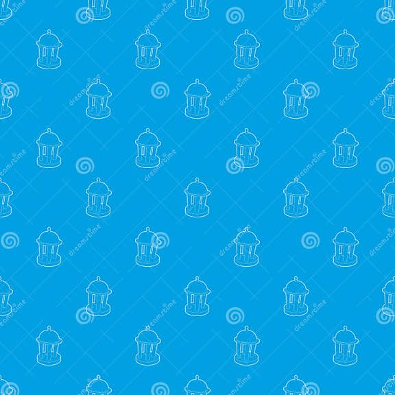 Rotunda Pattern Vector Seamless Blue Stock Vector - Illustration of ...