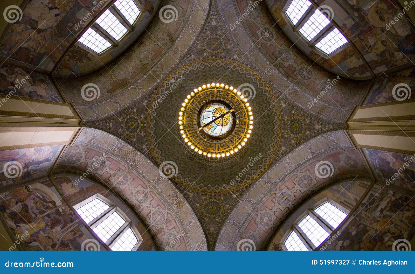 Rotunda in Public Library stock image. Image of angeles - 51997327