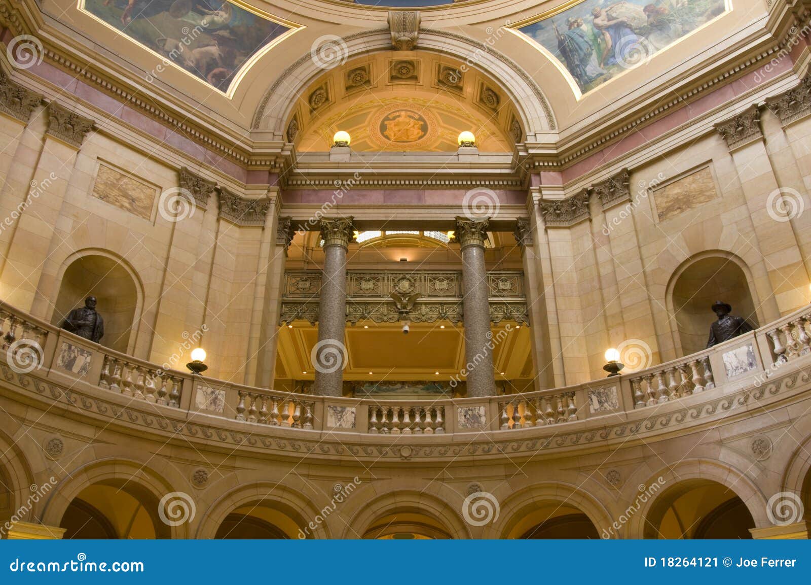 Rotunda View stock image. Image of state, railing, columns - 18264121