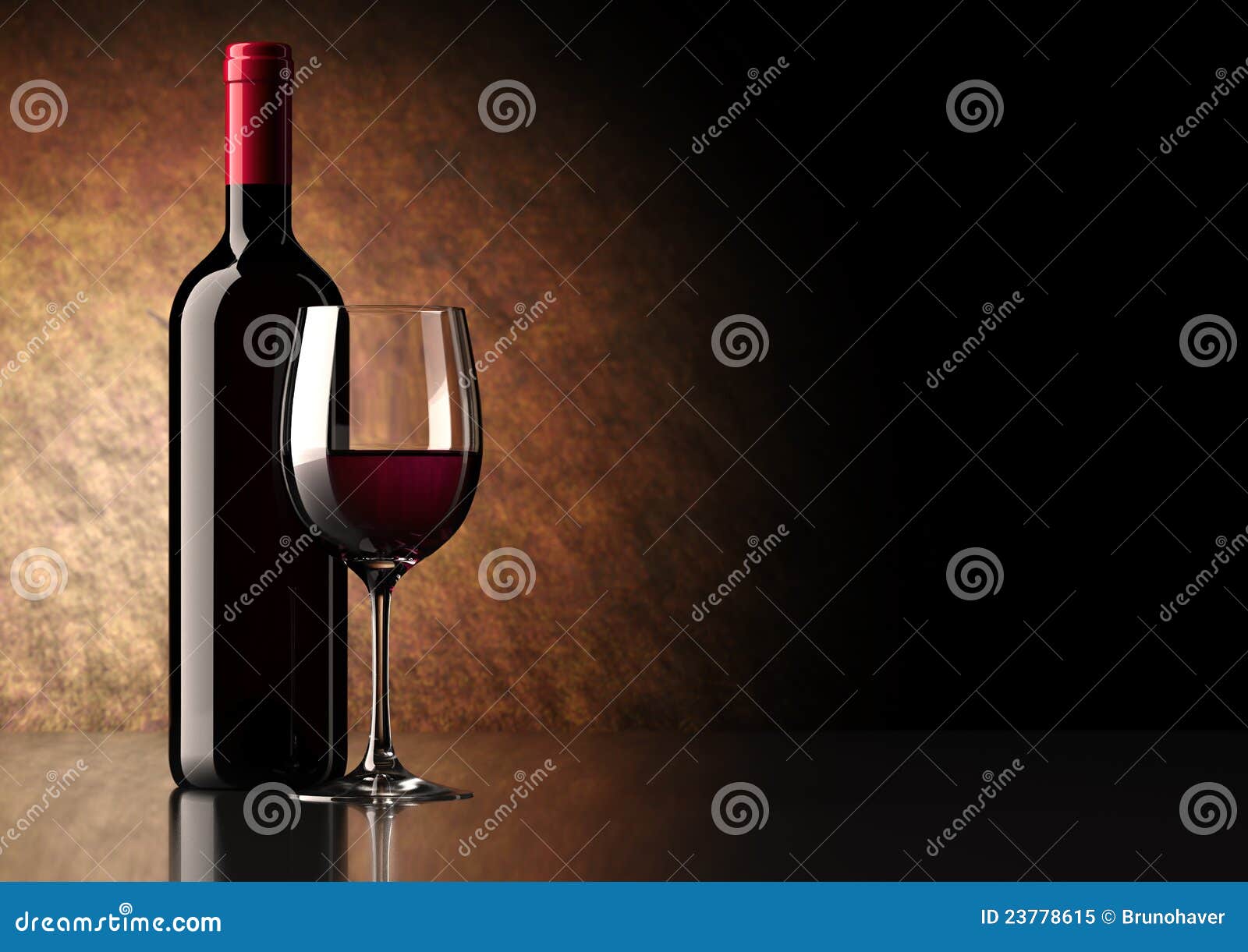 Rotwein-Flasche mit Glas stockbild. Bild von glas, speisen - 23778615