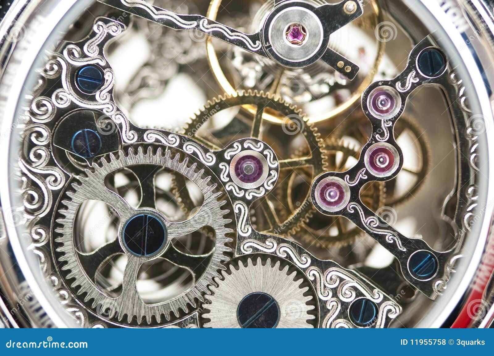 Rouage d'horloge photo stock. Image du heure, deuxièmement - 11955758