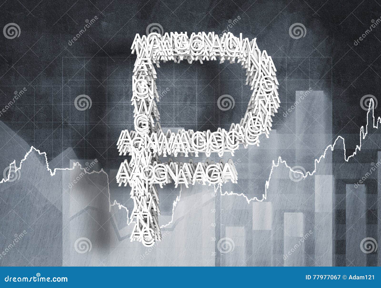 Rouble Currency Rate, 3D Rendering Stock Illustration - Illustration of ...