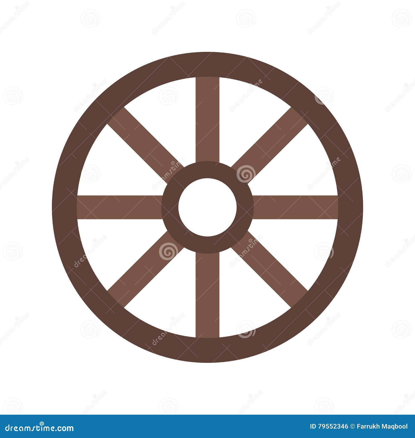 Roue illustration de vecteur. Illustration du chariot - 79552346
