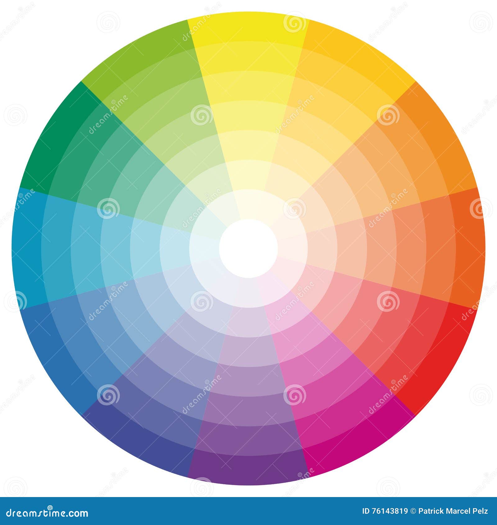 Roue De Couleur Avec Douze Couleurs Illustration de Vecteur ...