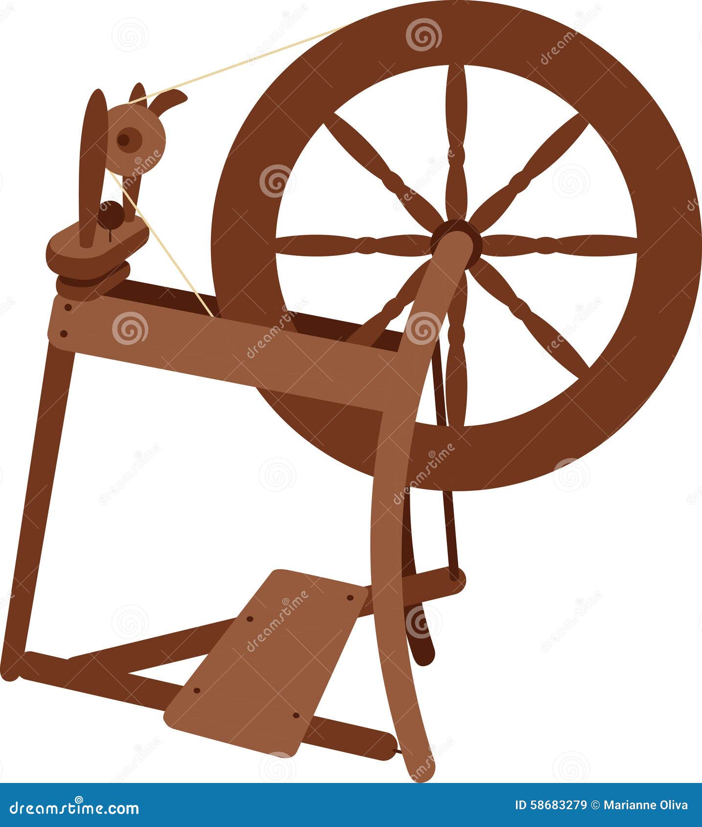 Roue de rotation illustration de vecteur. Illustration du handmade ...