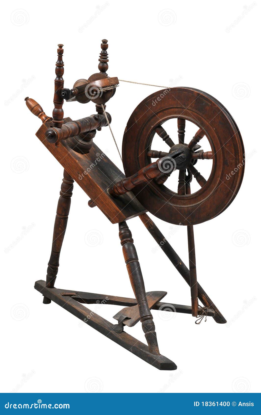 Roue de rotation antique photo stock. Image du neuf, filé - 18361400