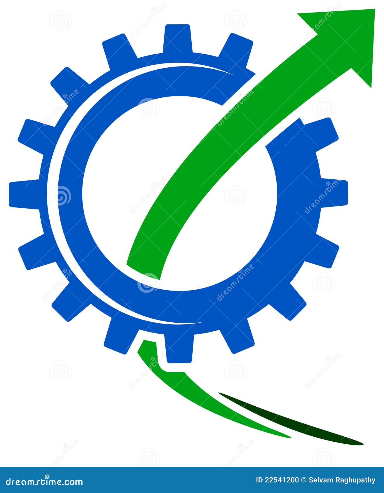 Roue dentée avec la flèche illustration de vecteur. Illustration du ...