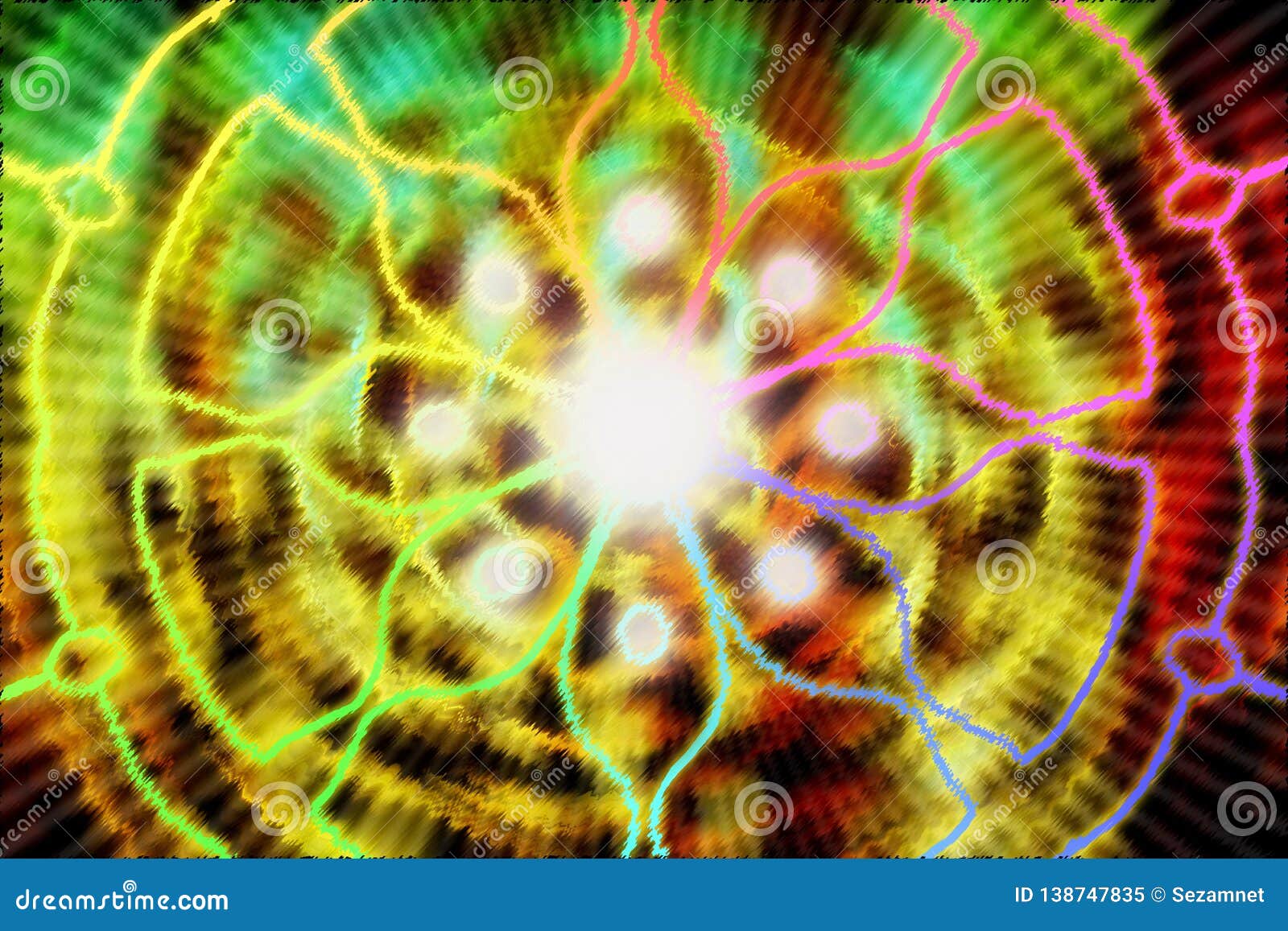 Roue Du Cycle De Samsara Des âmes Du Renouvellement Dans Les Mondes Du Karma Sansara Numérique