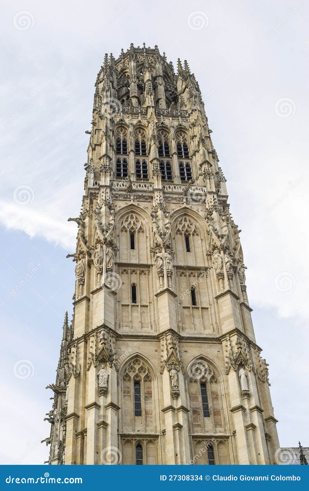 Rouen - Belfry of the Cathedral Stock Photo - Image of normandy, france ...
