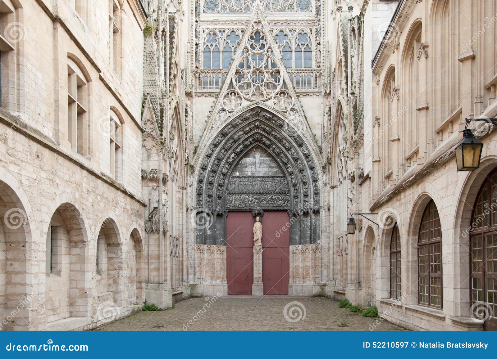 Rouen cathedral stock image. Image of ancient, europe - 52210597
