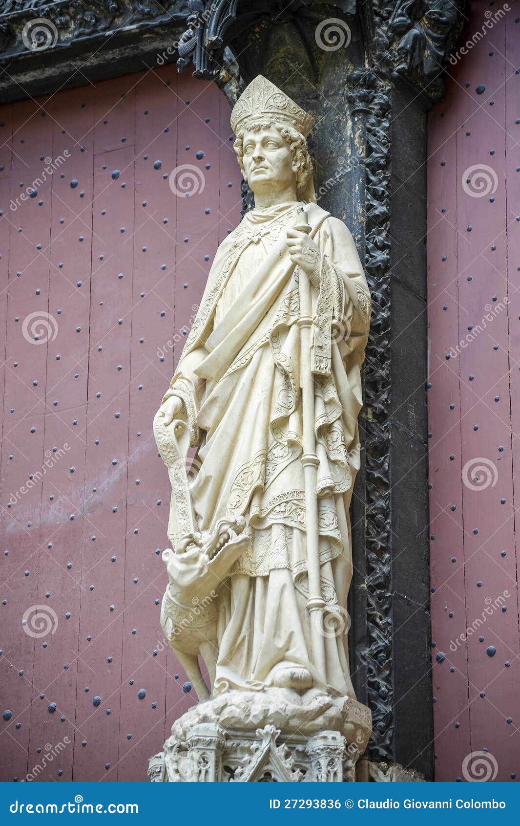 Rouen - Cathedral Exterior, Statue Stock Photo - Image of medieval ...