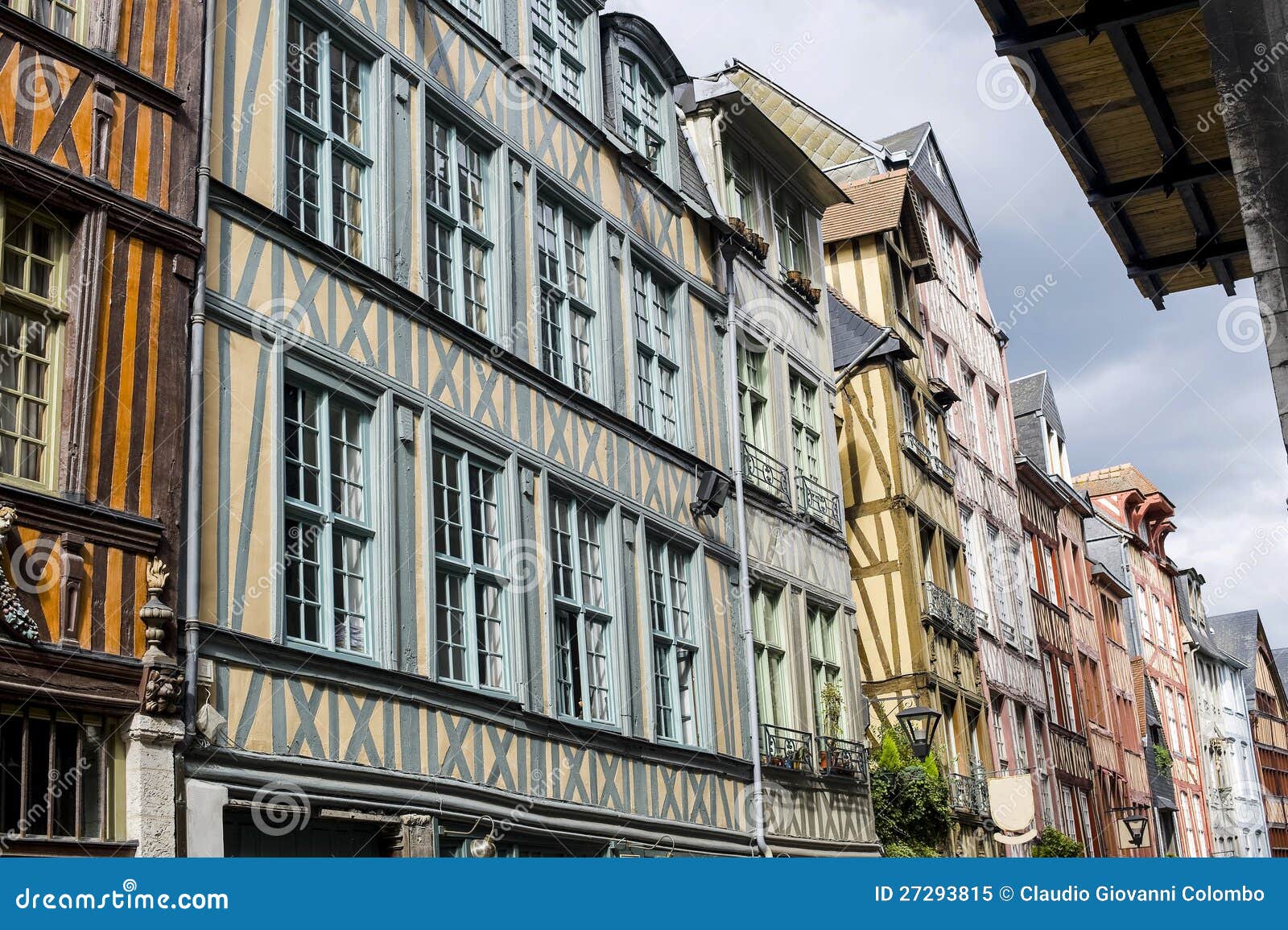 Rouen - Exterior of Ancient Houses Stock Image - Image of color ...
