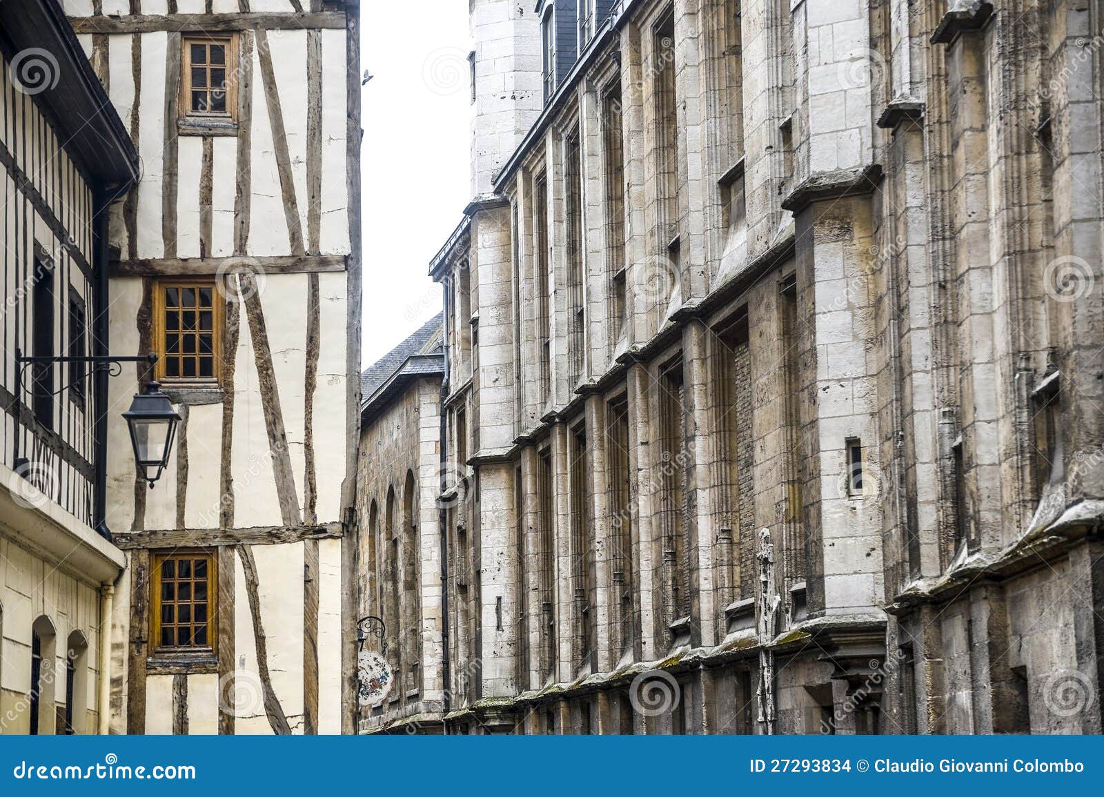 Rouen - Exterior of Ancient Houses Stock Photo - Image of french ...