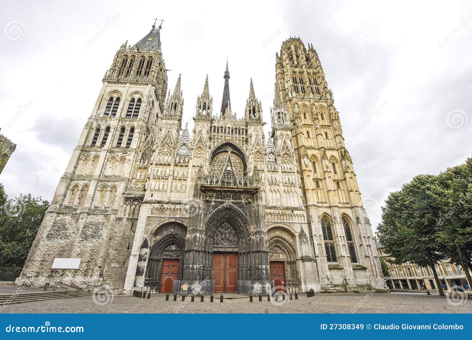 Rouen - Fachada Da Catedral Imagem de Stock - Imagem de arco, urbano ...