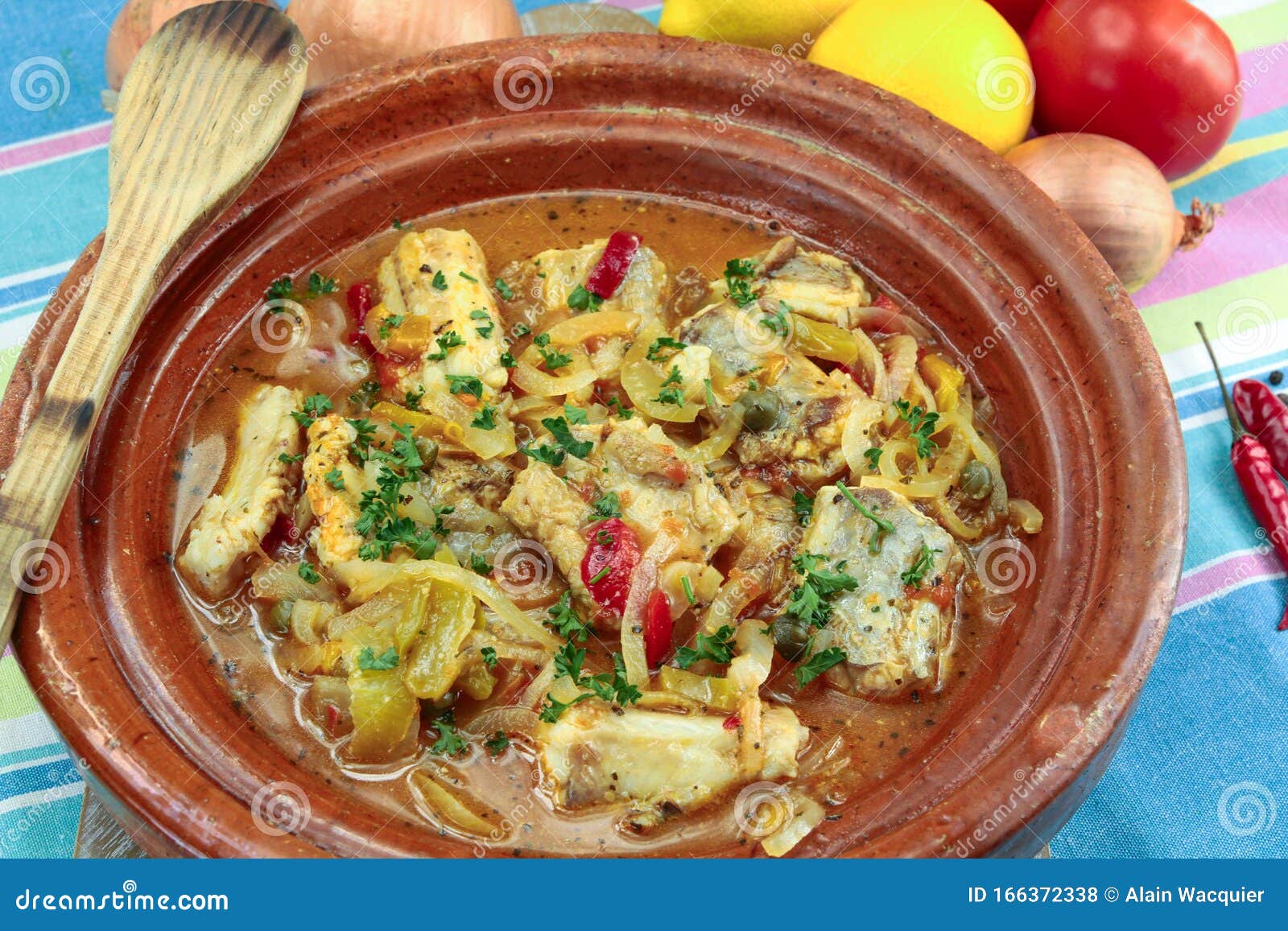 Rougail of fish stock photo. Image of meal, onions, rougail - 166372338