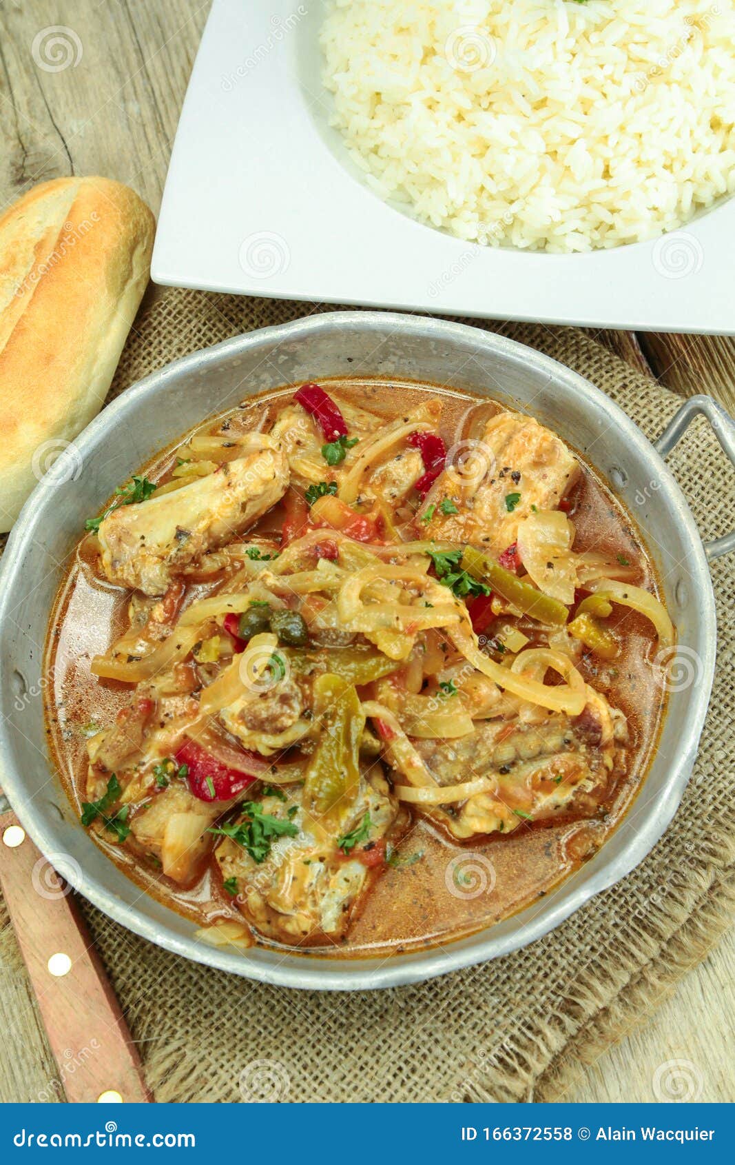 Rougail of fish stock photo. Image of tomato, dish, cooked - 166372558