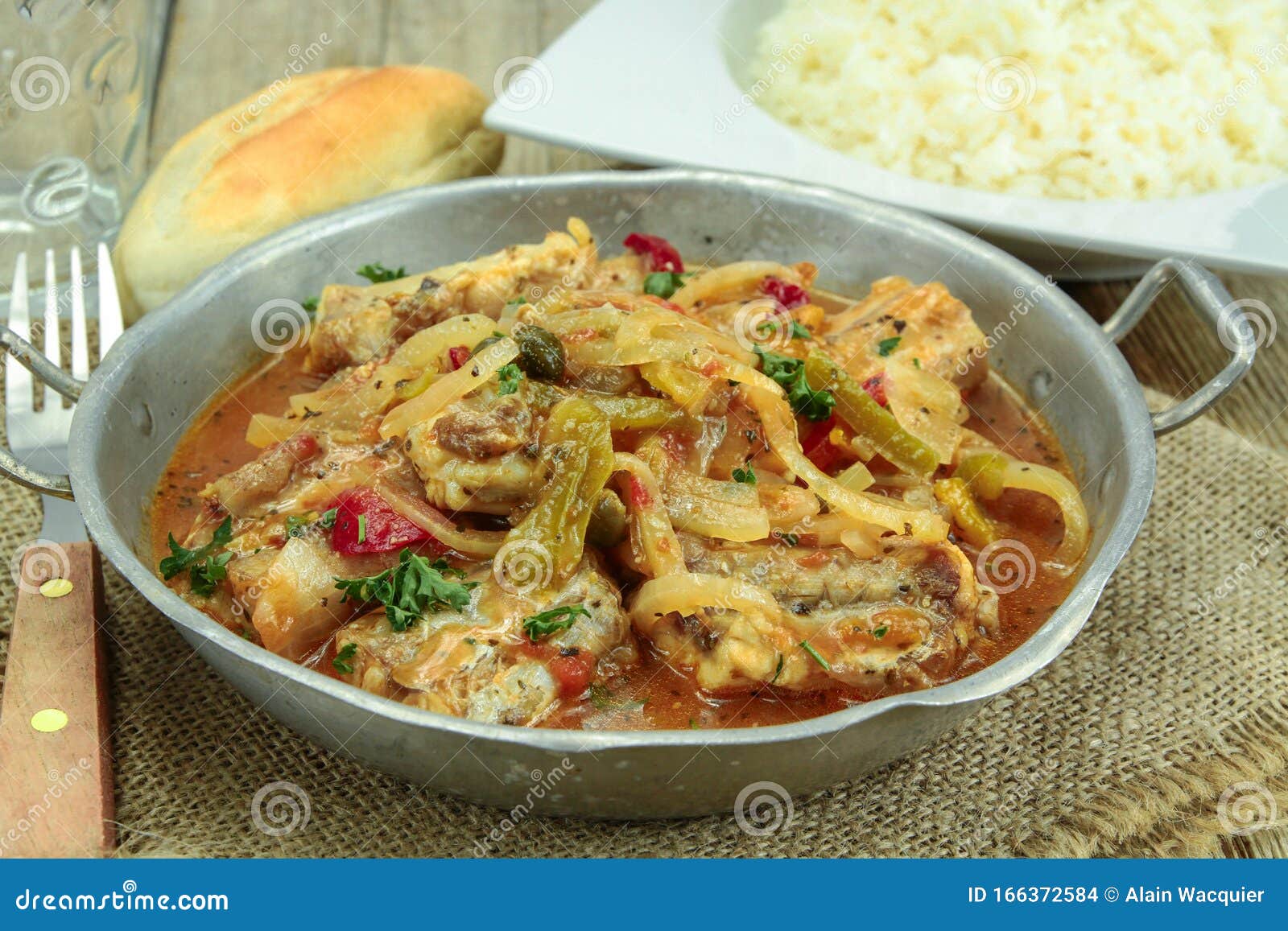 Rougail of fish stock photo. Image of tomato, garlic - 166372584
