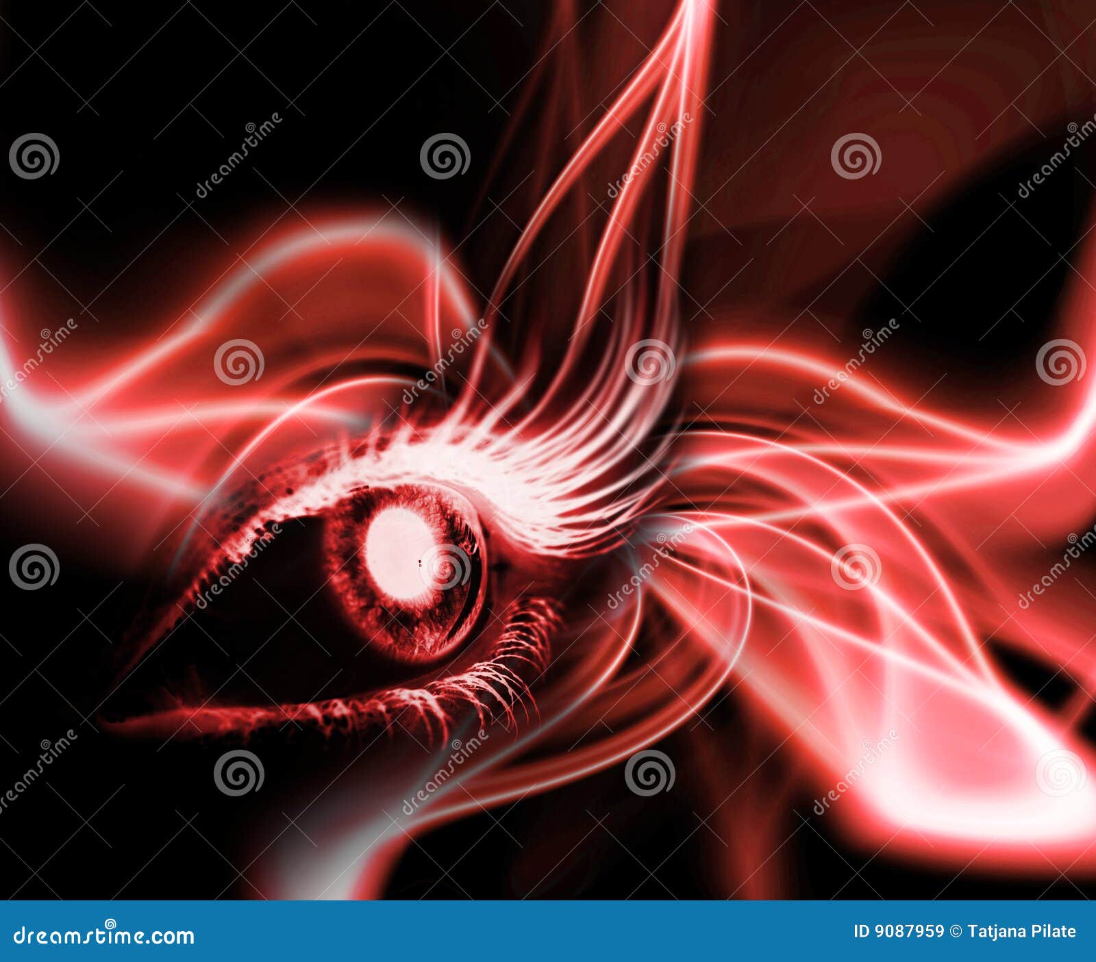 Rouge d'oeil image stock. Image du pente, éléments, humain - 9087959