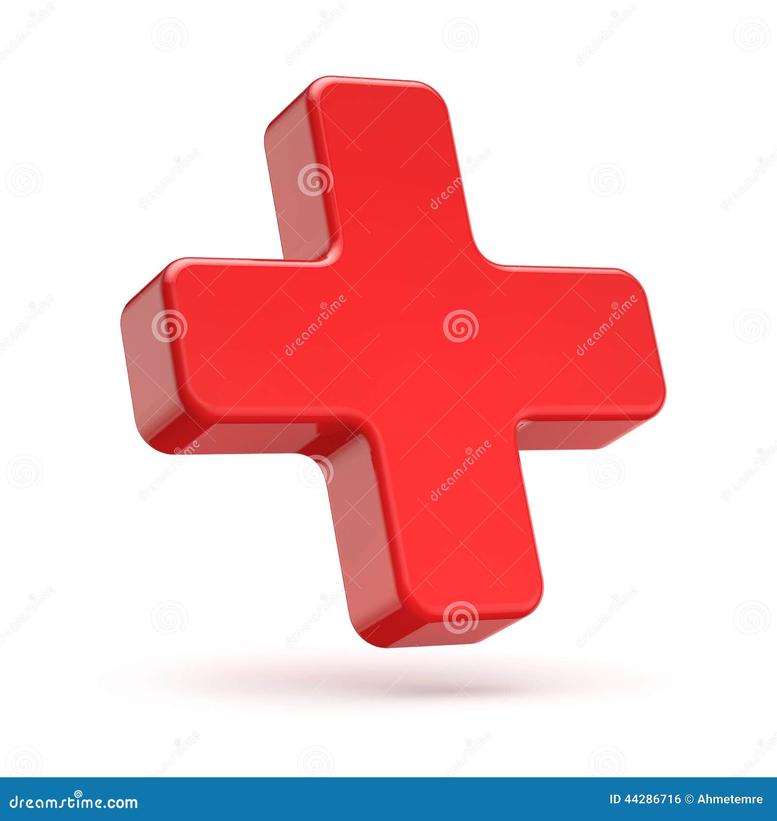 Rouge 3d plus l'icône illustration stock. Illustration du affirmatif ...