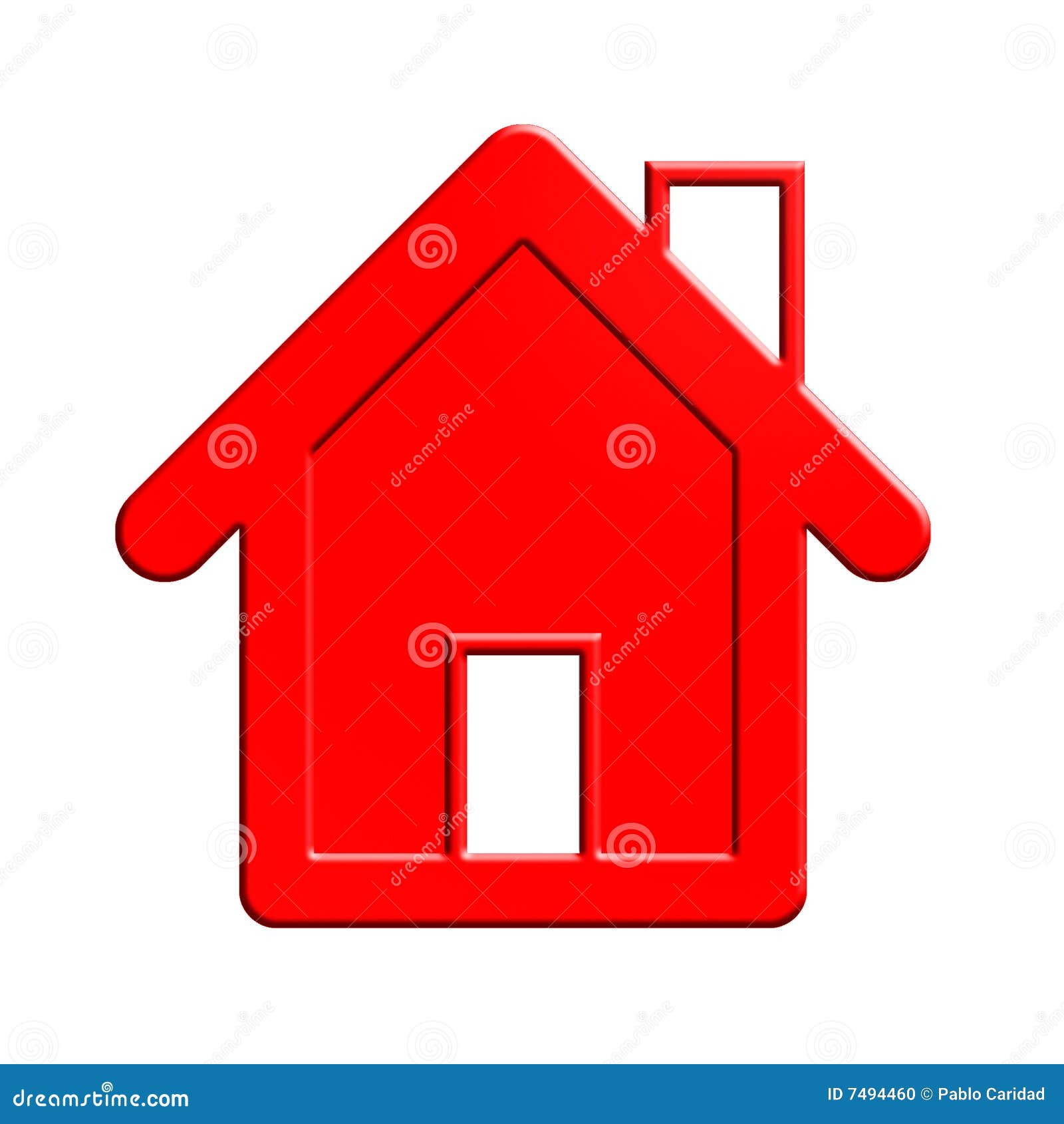 Rouge De Chemin De Maison De Découpage Photo stock - Image du ...