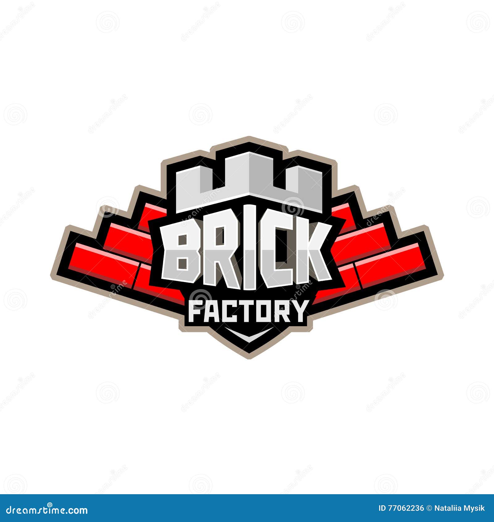 Rouge De Logo De Briqueterie Illustration de Vecteur - Illustration du ...