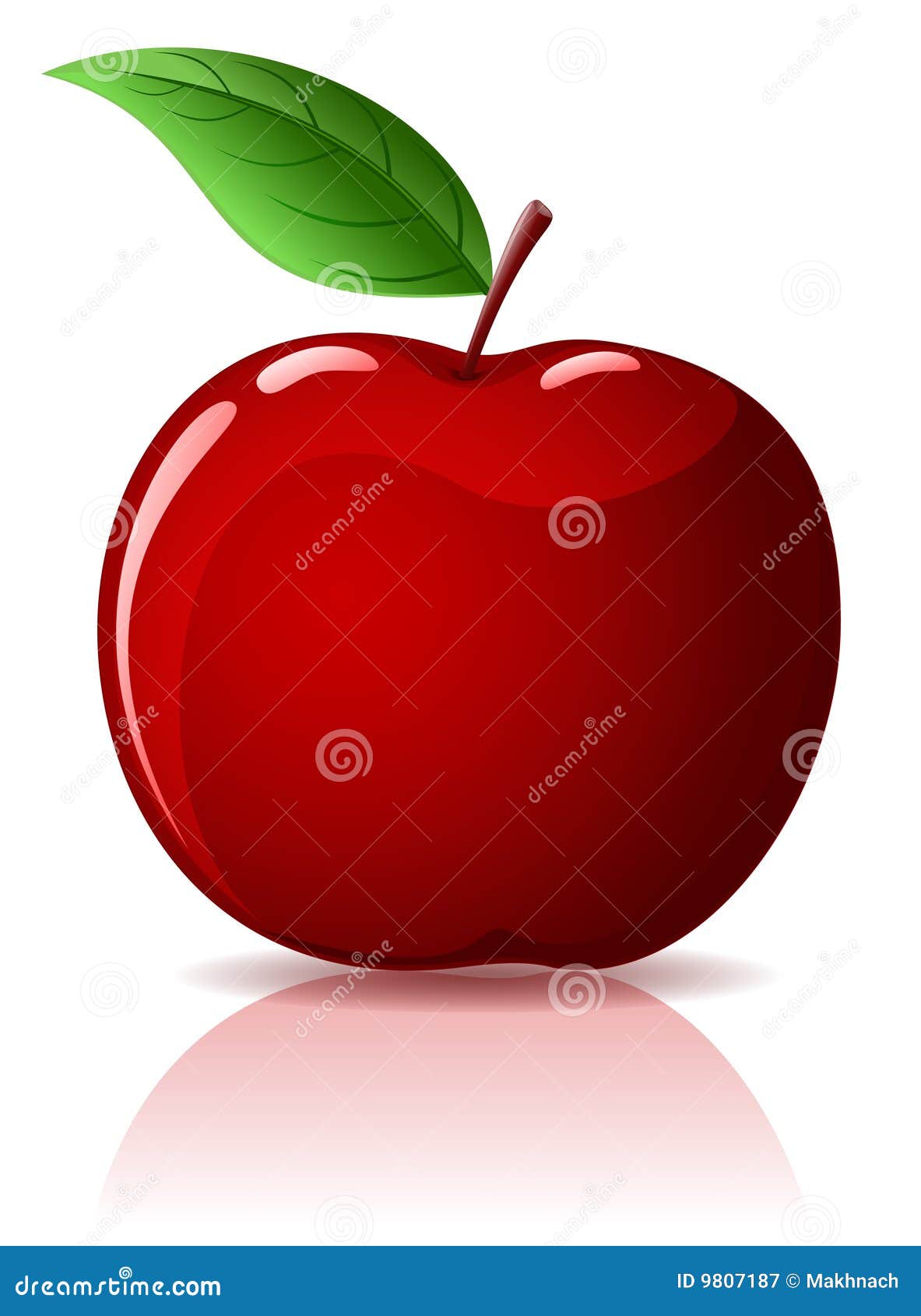 Rouge de pomme illustration de vecteur. Illustration du silhouette ...