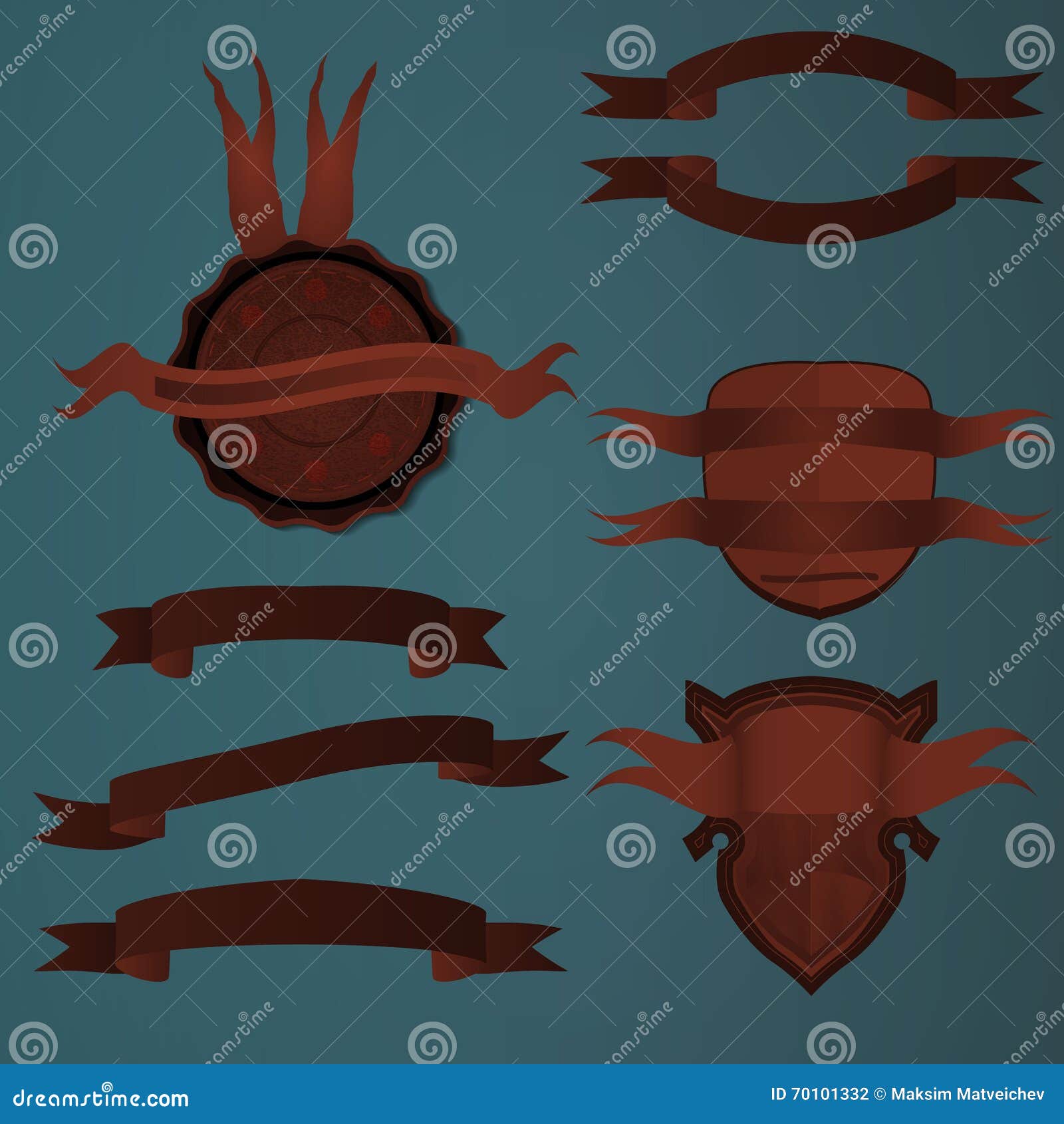 Rouge de ruban de logo illustration de vecteur. Illustration du trame ...