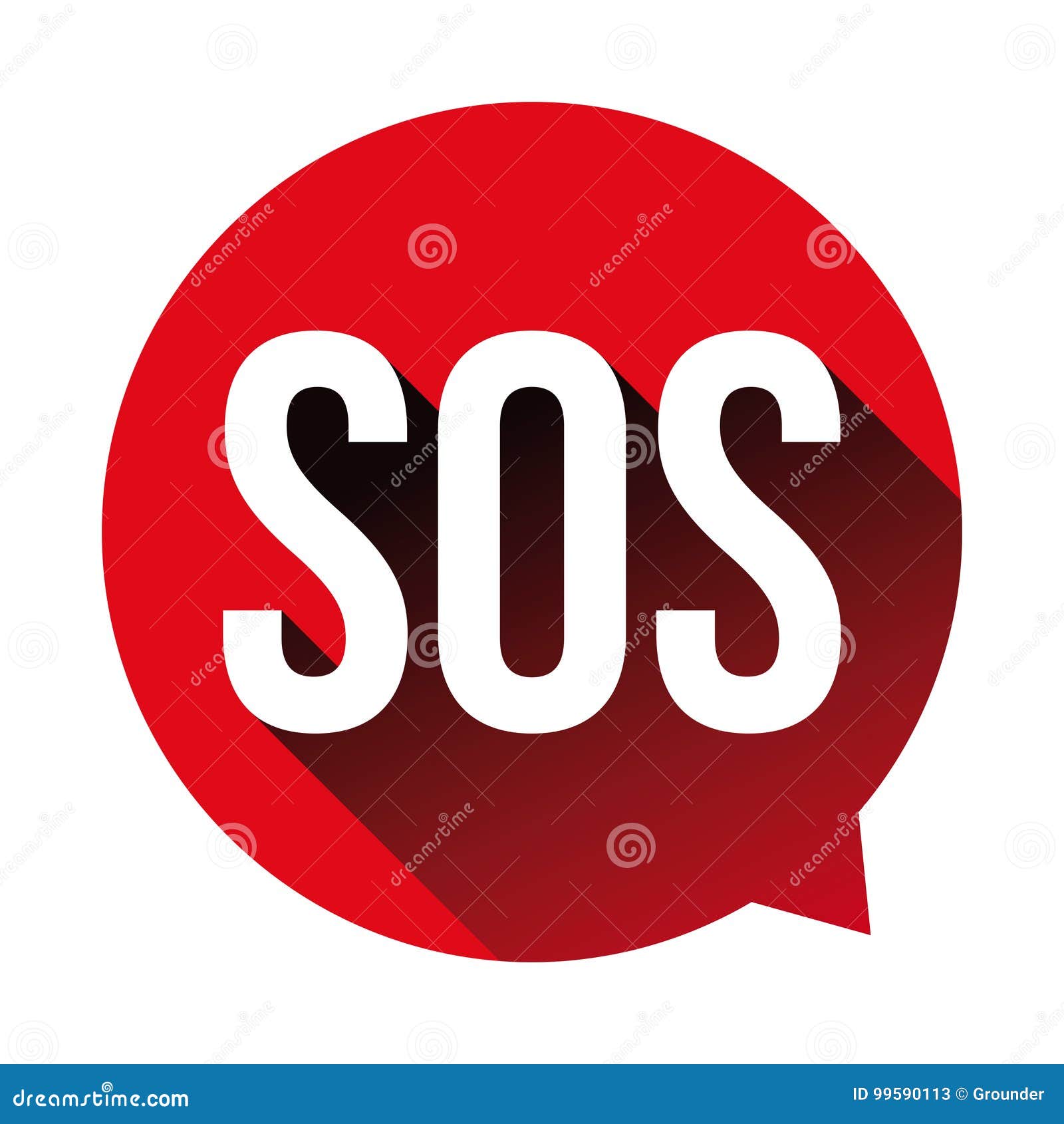 Rouge De Signe De Secours De SOS Illustration de Vecteur - Illustration ...