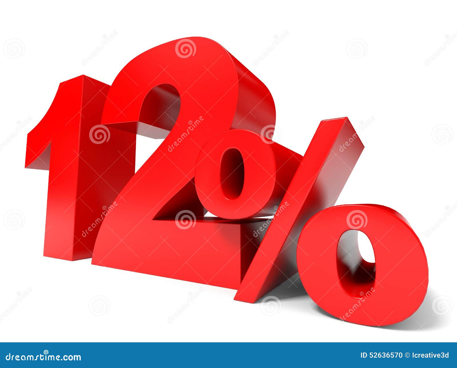 Rouge Douze Pour Cent Remise 12% Illustration Stock - Illustration du ...