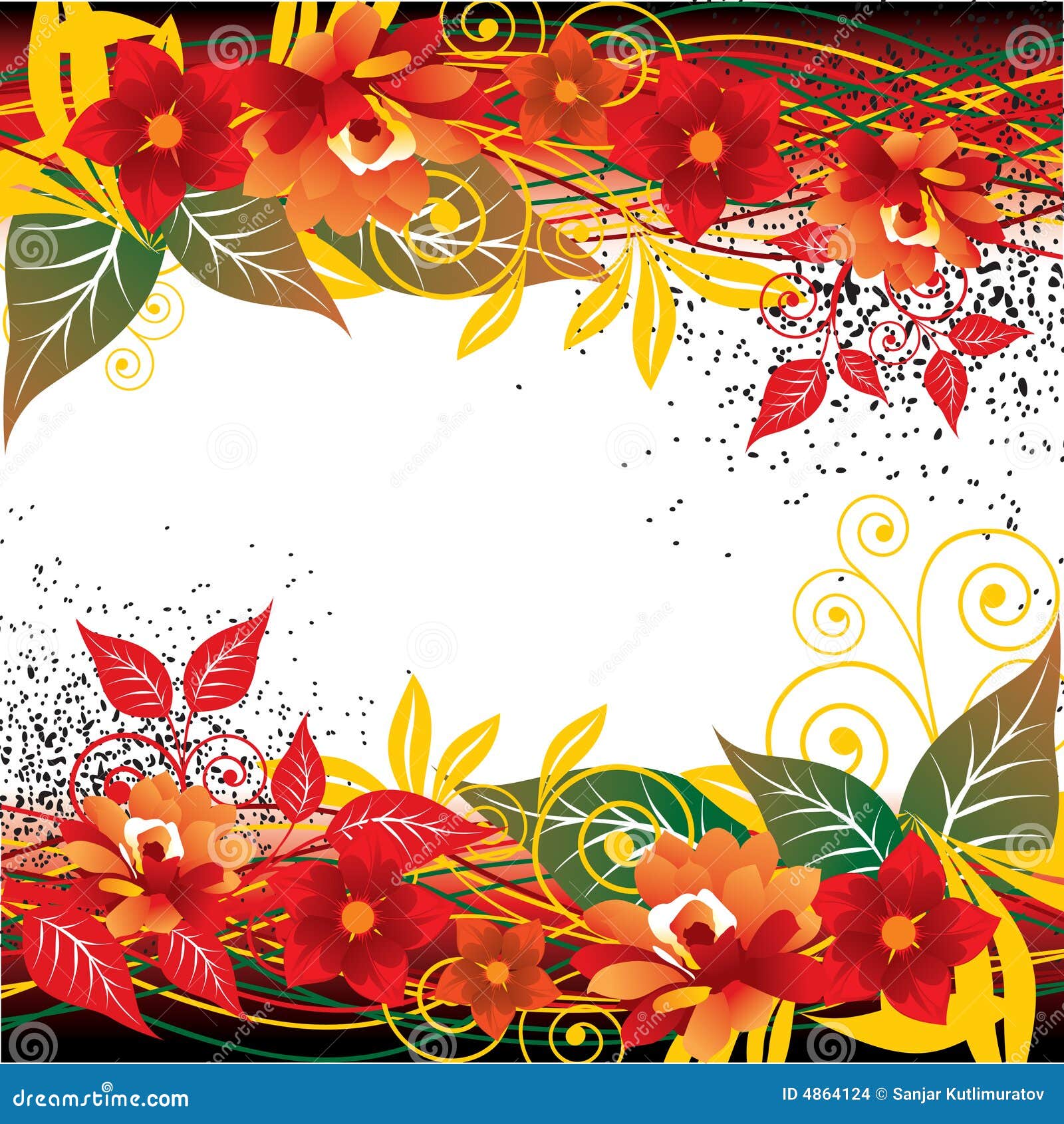 Rouge Floral De Fond Abstrait Illustration de Vecteur - Illustration du ...