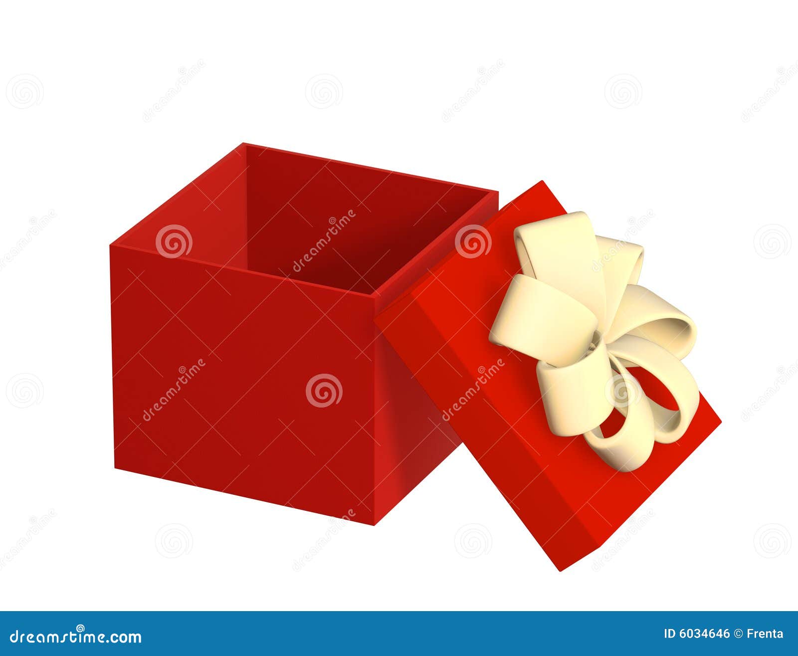 Rouge Ouvert Par Cadeau De Couleur Du Cadre 3d Illustration Stock ...