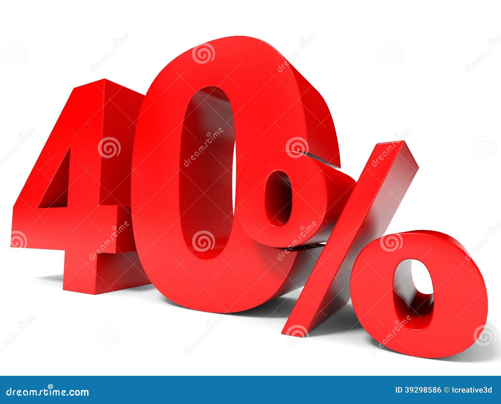 Rouge Quarante Pour Cent Escompte 40 Illustration Stock - Illustration ...