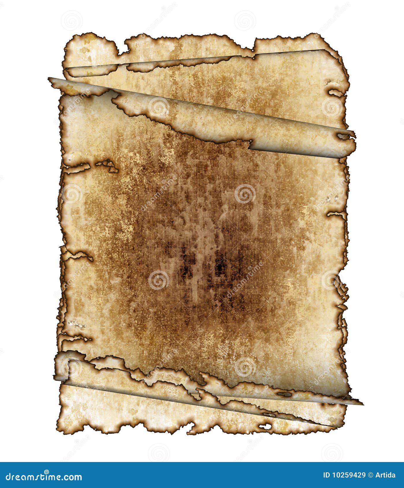 Rough Antique Parchment Paper Scrolls Stock Illustration - Illustration ...