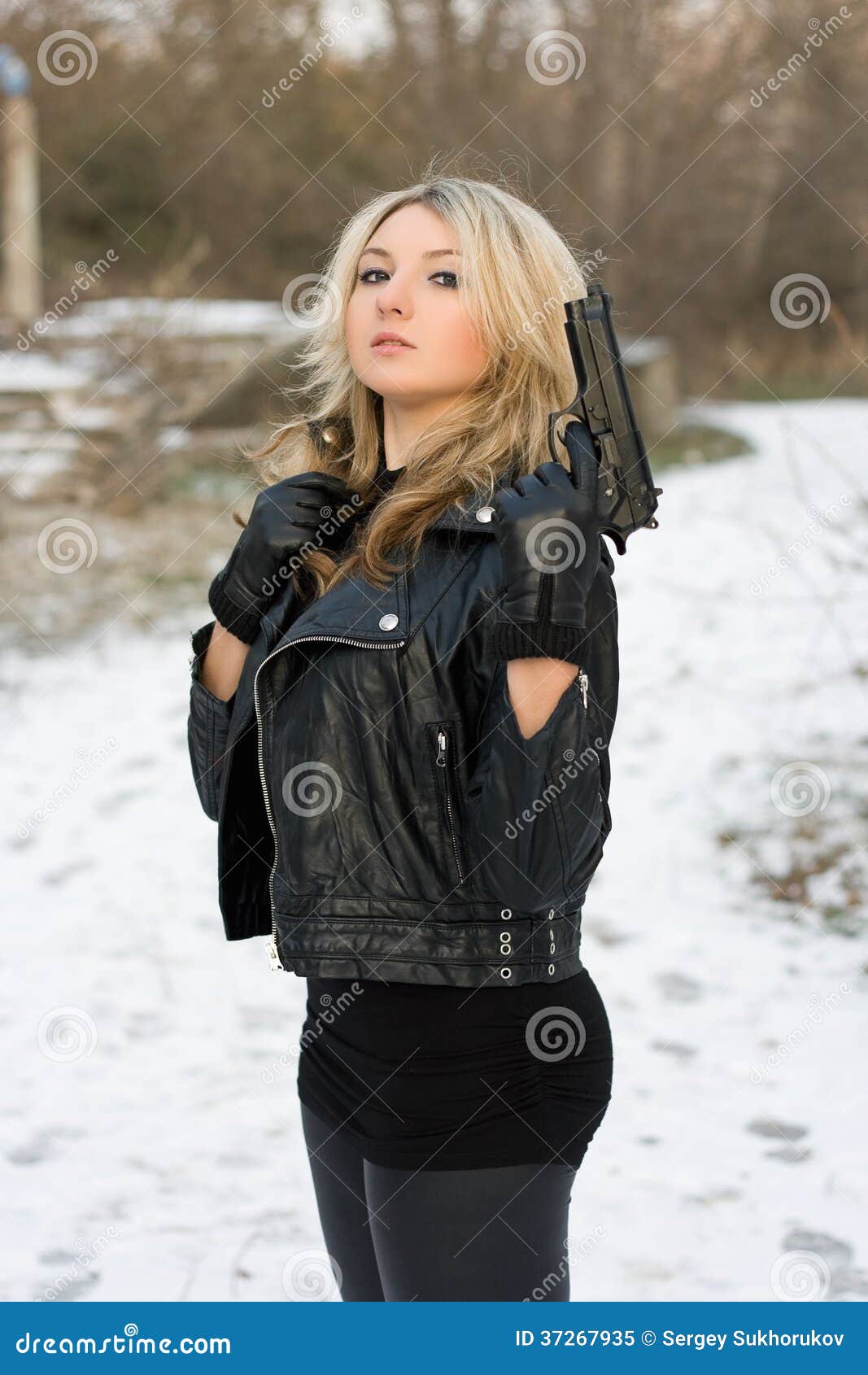 Rough armed woman stock image. Image of military, lady - 37267935