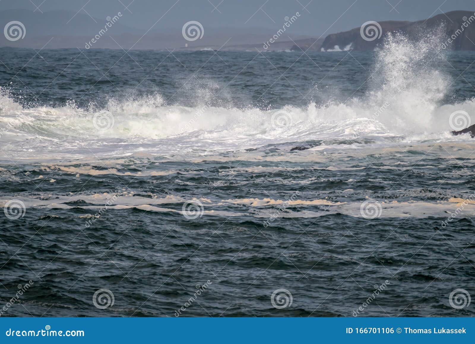 Rough Atlantic Ocean One Day after Storm Atiyah Passed by on Dezember ...