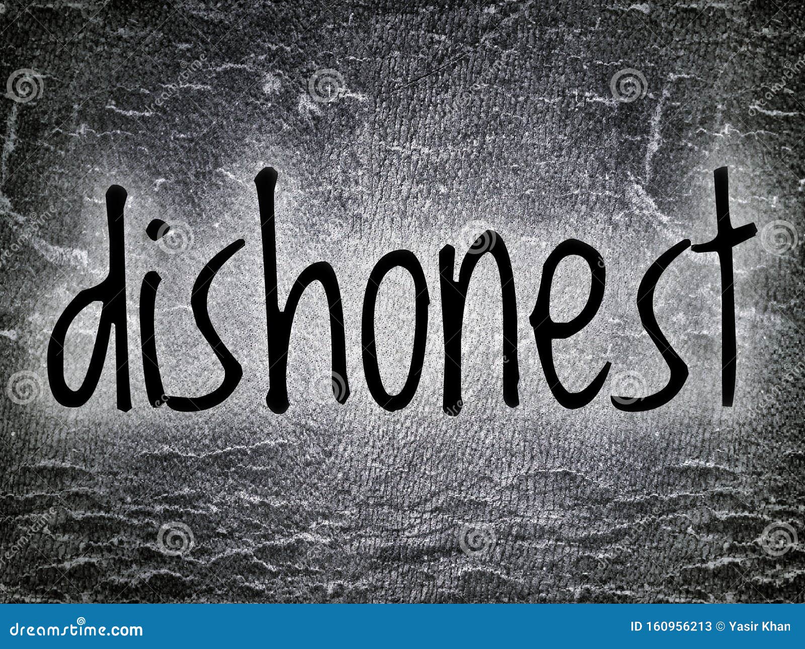 Rough Background the English Word Dishonest Stock Image - Image of ...