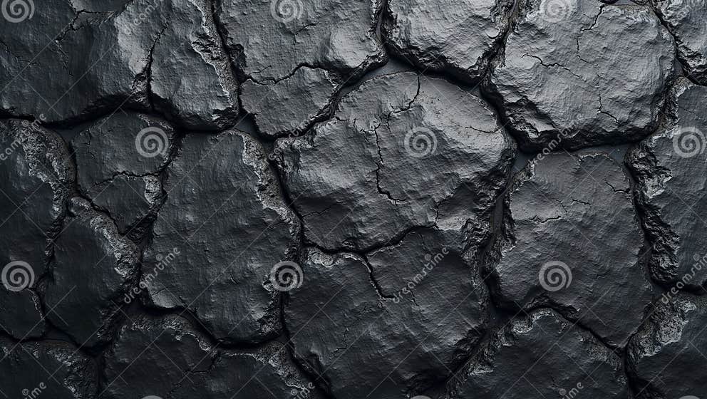 Rough Basalt Texture in Dark Gray with Deep Pits and Cracks Stock ...