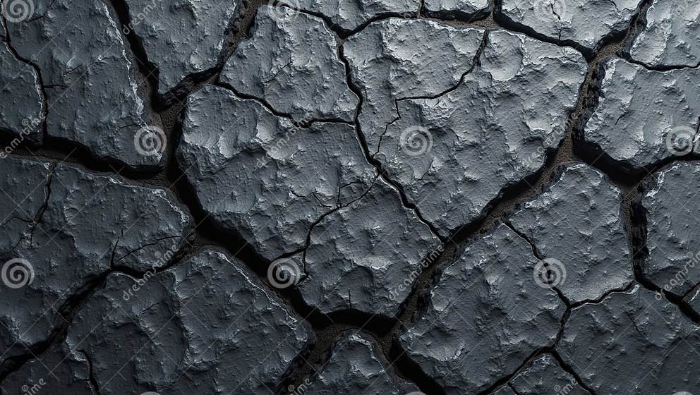 Rough Basalt Texture in Dark Gray with Deep Pits and Cracks Stock Illustration - Illustration of ...