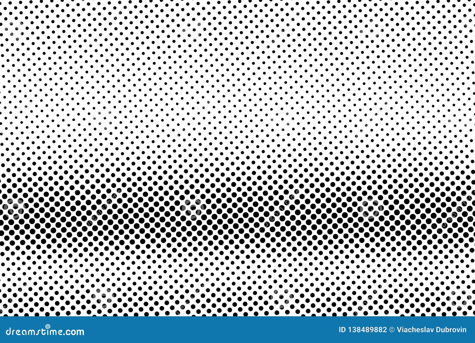 Rough Black and White Halftone. Horizontal Dotted Gradient. Vintage ...