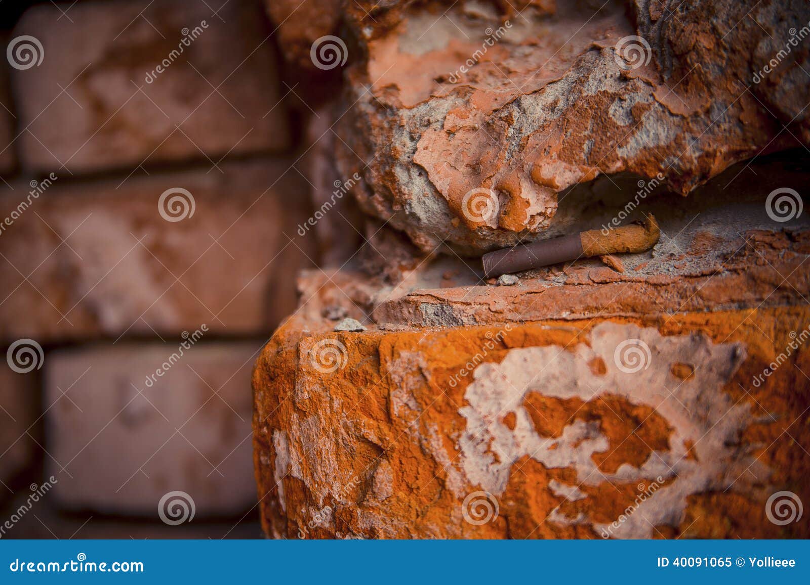 Rough Brick Wall and Cigarette Stock Image - Image of brickwork ...