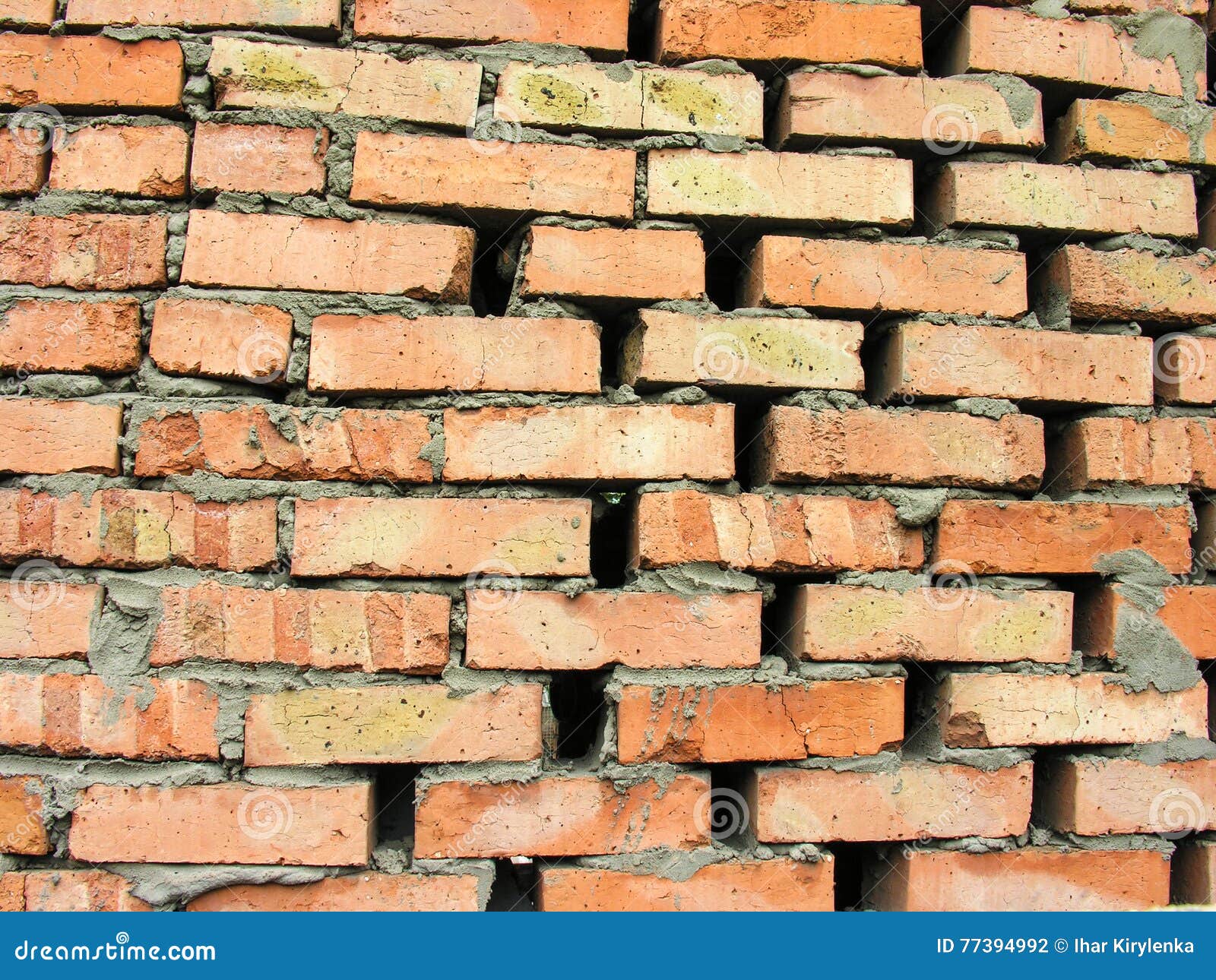 Rough Brickwork with Too Large Gaps Stock Photo - Image of ventilation ...