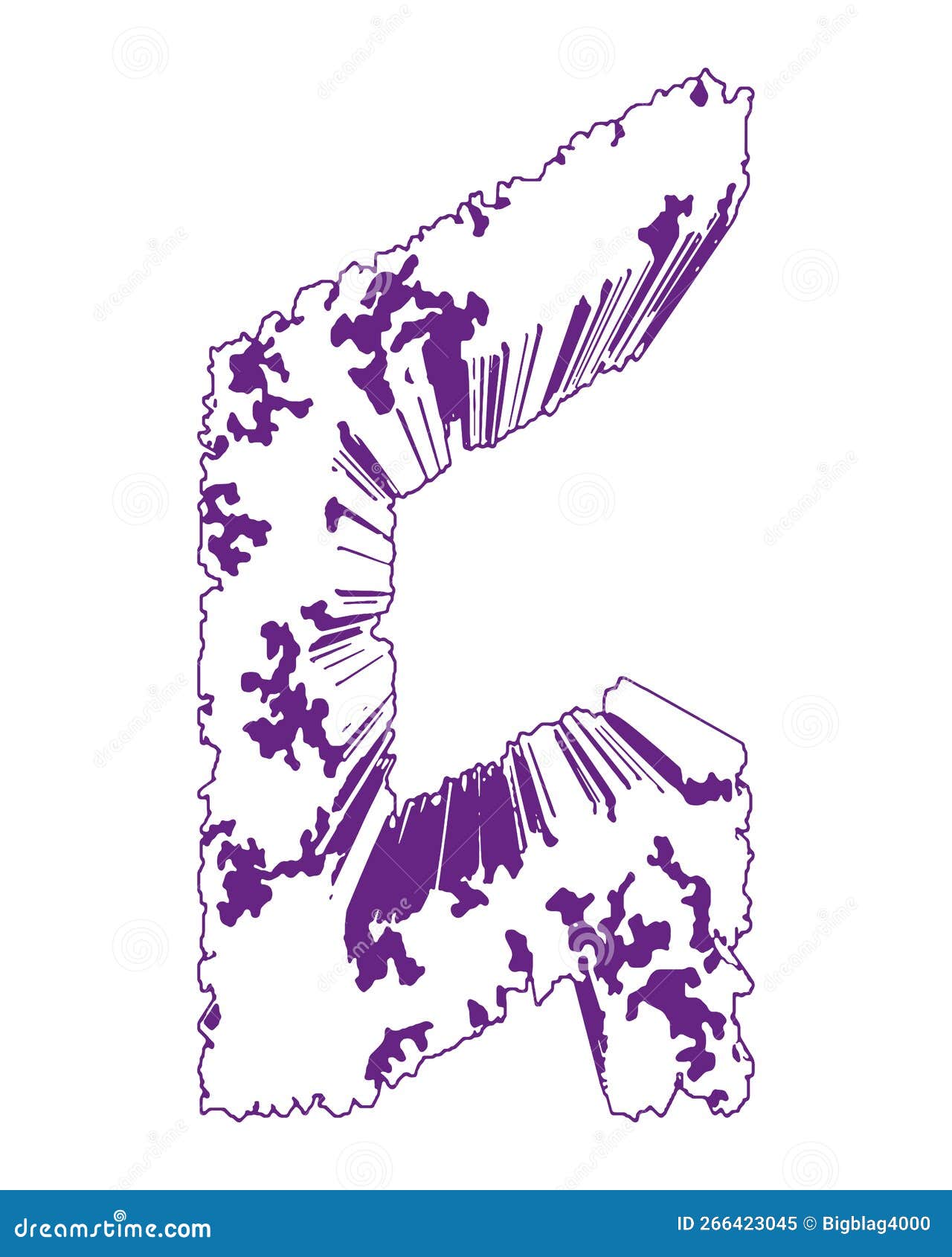 Rough and Broken Gothic Style Letter.Custom Font. Stock Illustration ...