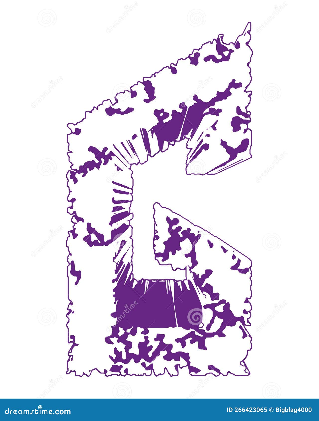 Rough and Broken Gothic Style Letter.Custom Font. Stock Illustration ...